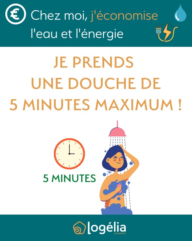 Astuce énergie #1 : je prends une douche de 5 minutes maximum